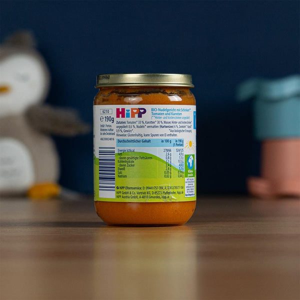 HiPP Ham Noodles Tomatoes & Carrot Puree | Organic Baby Food