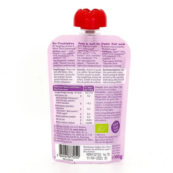 Holle Organic Puree Pouches - Berry Puppy (8+ months)